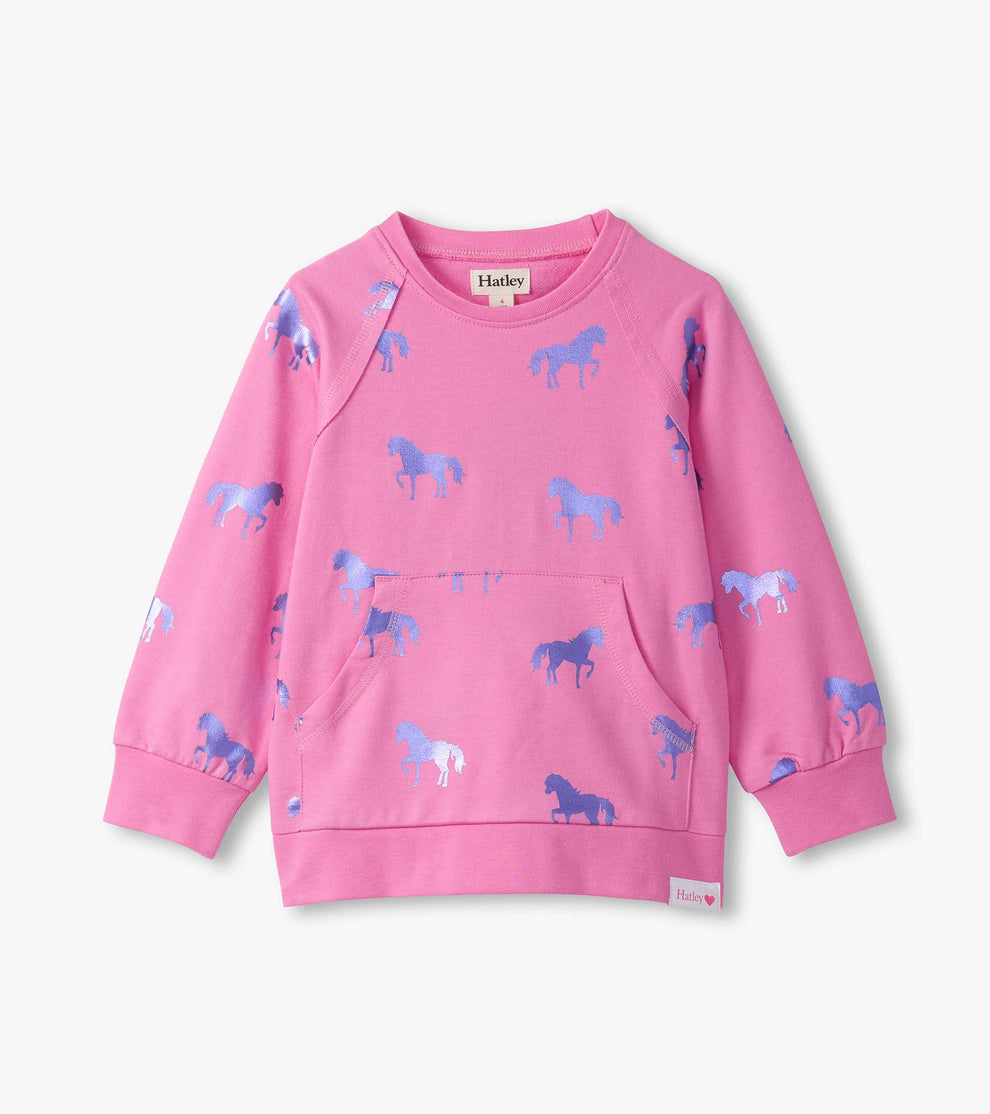 Girls Shimmer Horses Sweater